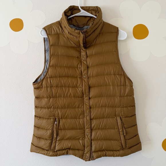 GAP | Jackets & Coats | Gap Womens Down Mustard Brown Lightweight ...